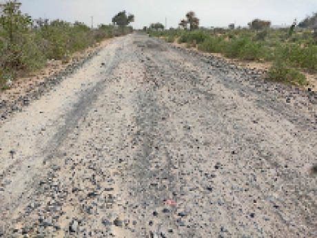 Sanpa Manji road from Nosar damaged, asphalt erased from road ...