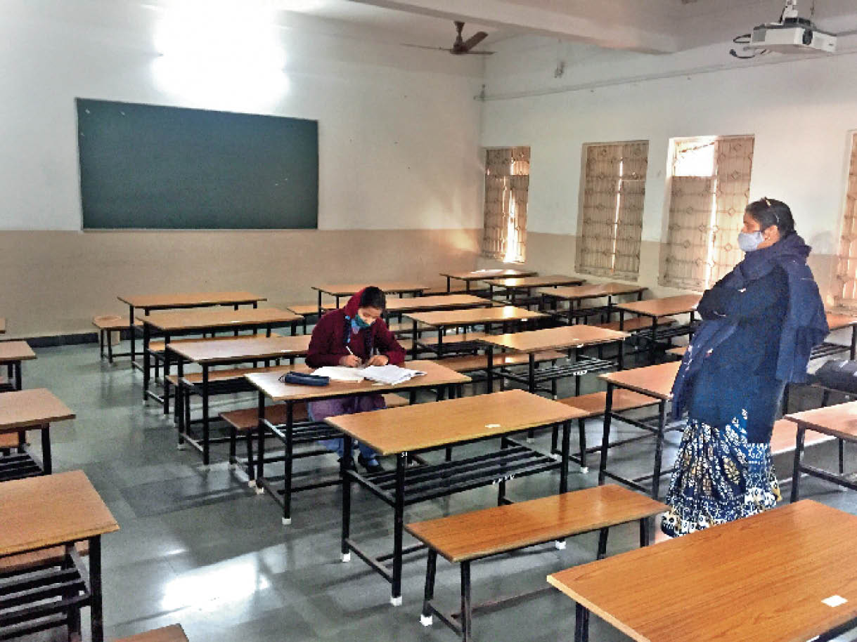 After the lockdown, the first regular class in the schools, when the ...