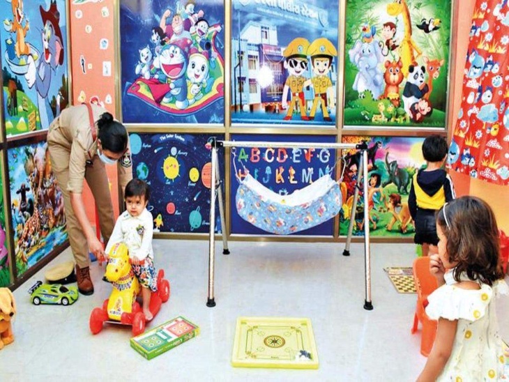 Child Friendly Corner made in Police Station for children of women ...