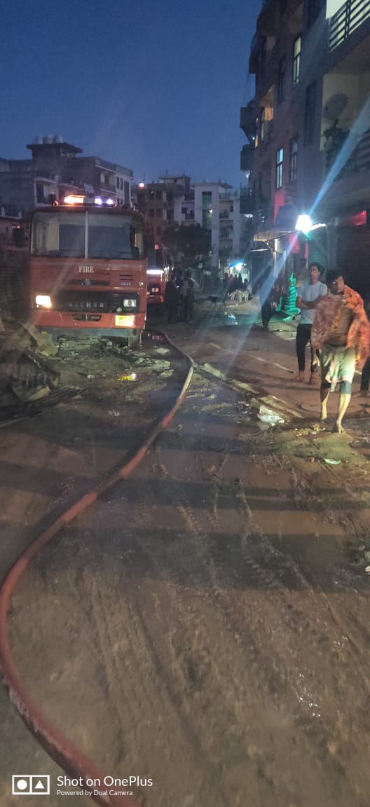 More than 700 slums caught fire near Nathupur village