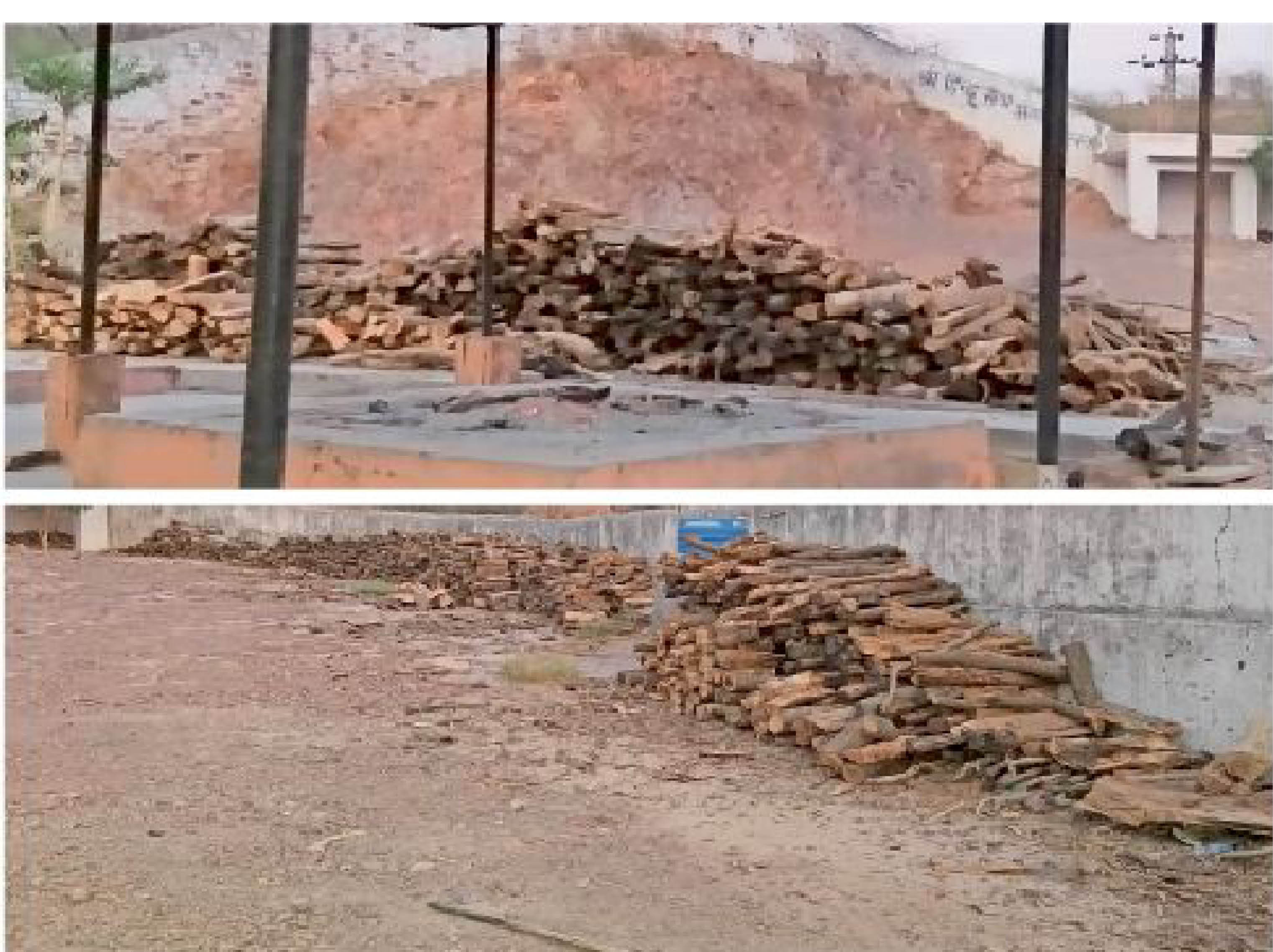 8 funeral pyres in the crematorium of the Hindu Seva Mandal, 250 more ...