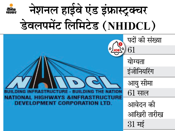 NHIDCL Sarkari Naukri | NHIDCL Manager, Deputy Manager & more ...