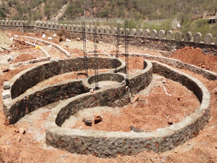 The sight will be like a hill station; Construction work is going on at ...