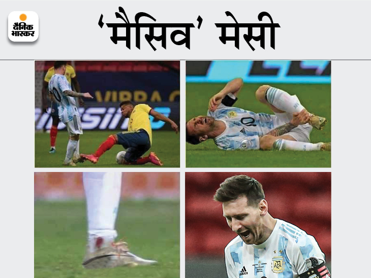Copa America 2021; Lionel Messi Plays with a Bleeding Ankle Against ...