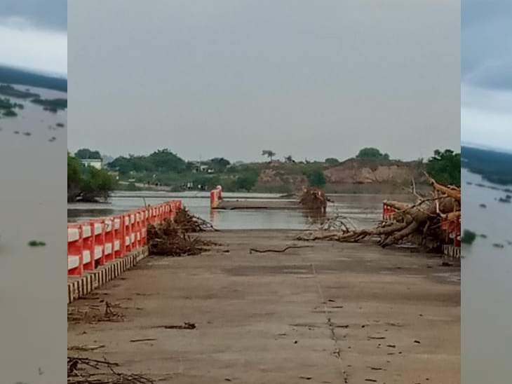The fierce form of the Sindh river broke the bridge of Jakhmauli, now ...