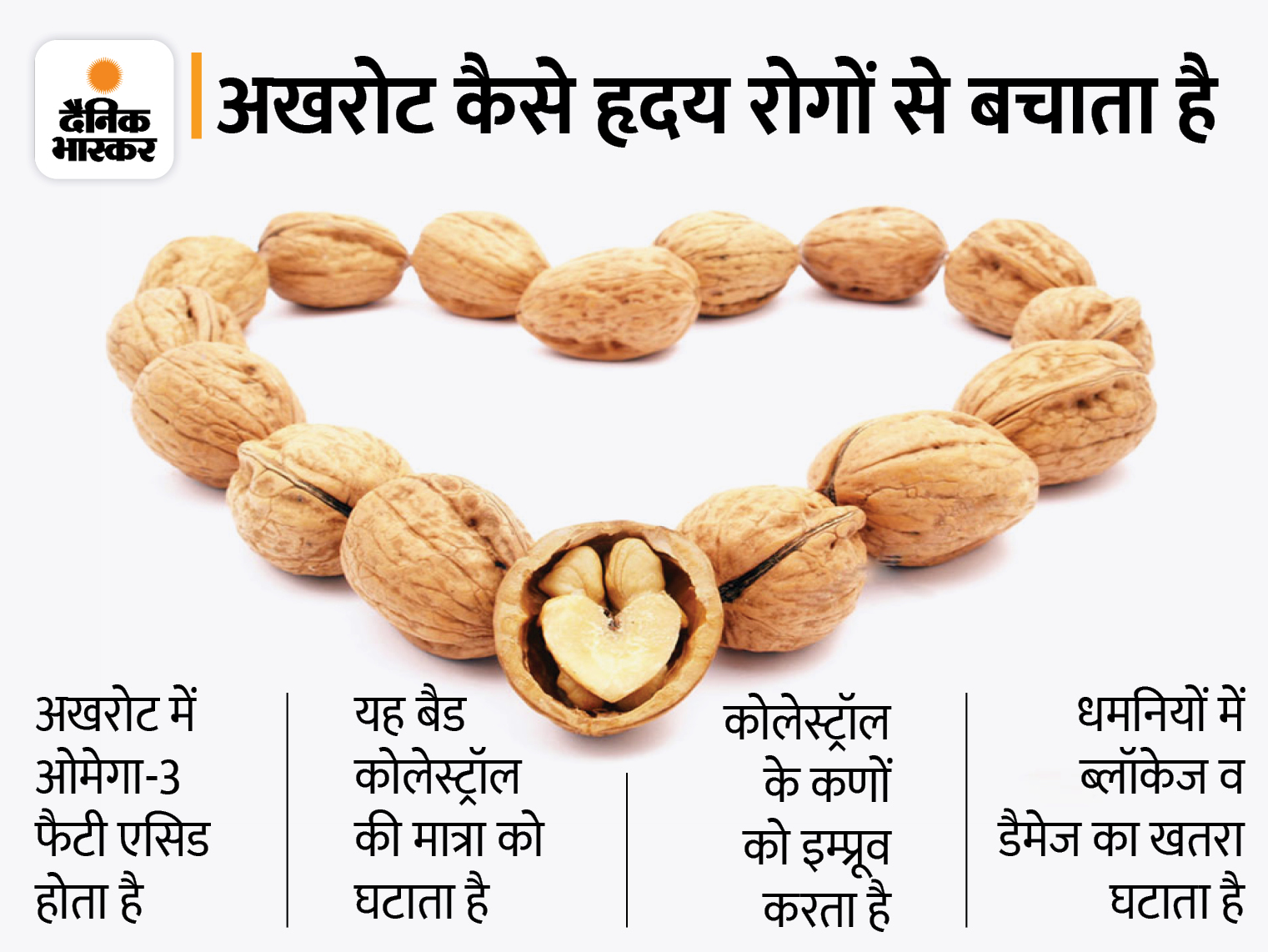 Walnuts Akhrot Health Benefits; Reduces Risk Of Heart Disease And ...