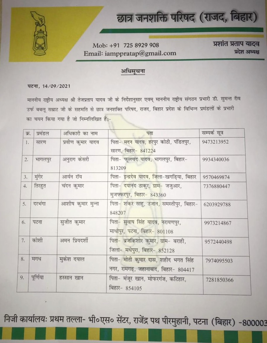 Student Janshakti Parishad will change the sign of 'Lantern in hand ...