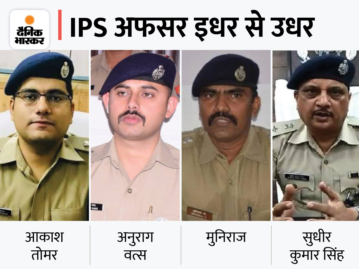 14 IPS officers transferred in Uttar Pradesh, SP of 7 districts changed | UP में 14 IPS-10 IAS ...