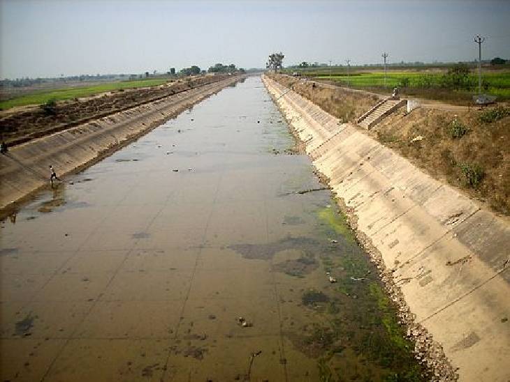 Water released from Bansagar into the canals of Rewa | गेहूं किसानों के ...
