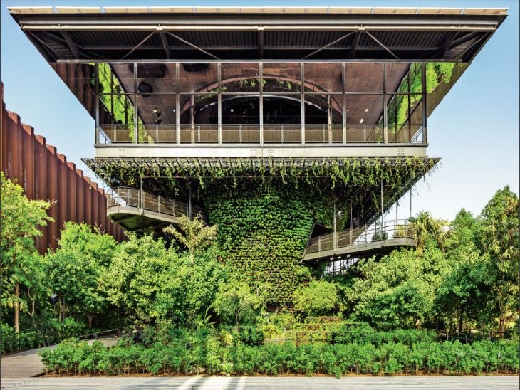 Singapore pavilion is like a forest in the city, planted 80 thousand ...