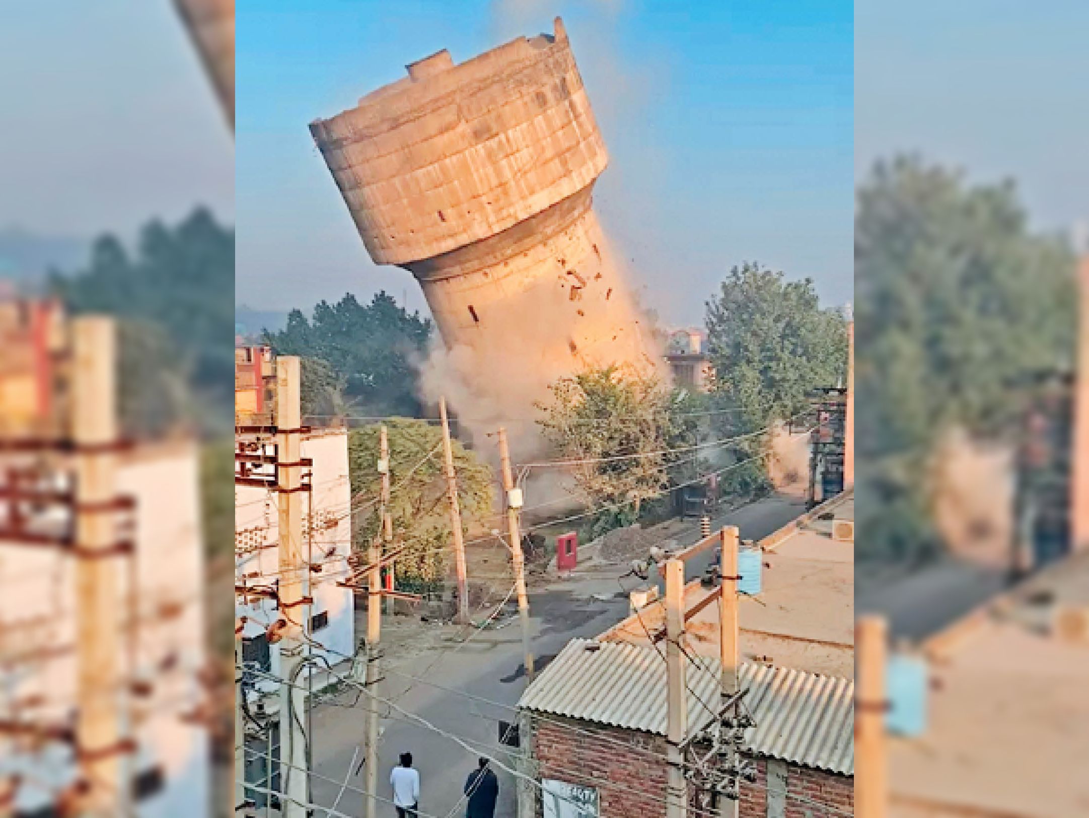 4 decade old water tank was demolished in Basti Pirdad, there was ...