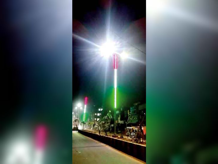 86 tricolor lights will be installed from Indira Gandhi Chauraha to ...