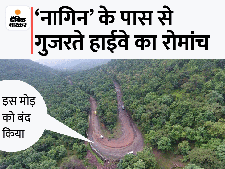 180 degree head-turning turn, had to be cut to finish it 100 m. tall ...