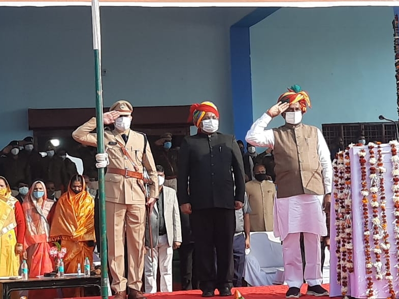 In the main function at Veer Savarkar Stadium in Sheopur, the minister ...