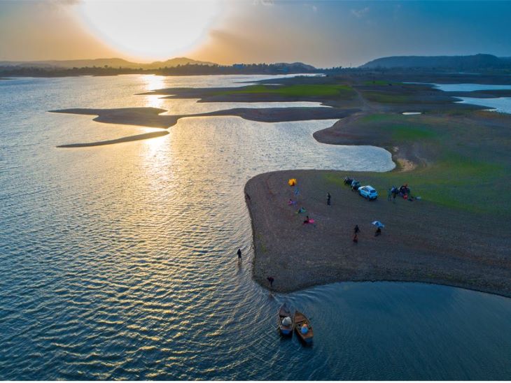 The water of Mahi dam is wooing people, the fun of bathing with ...