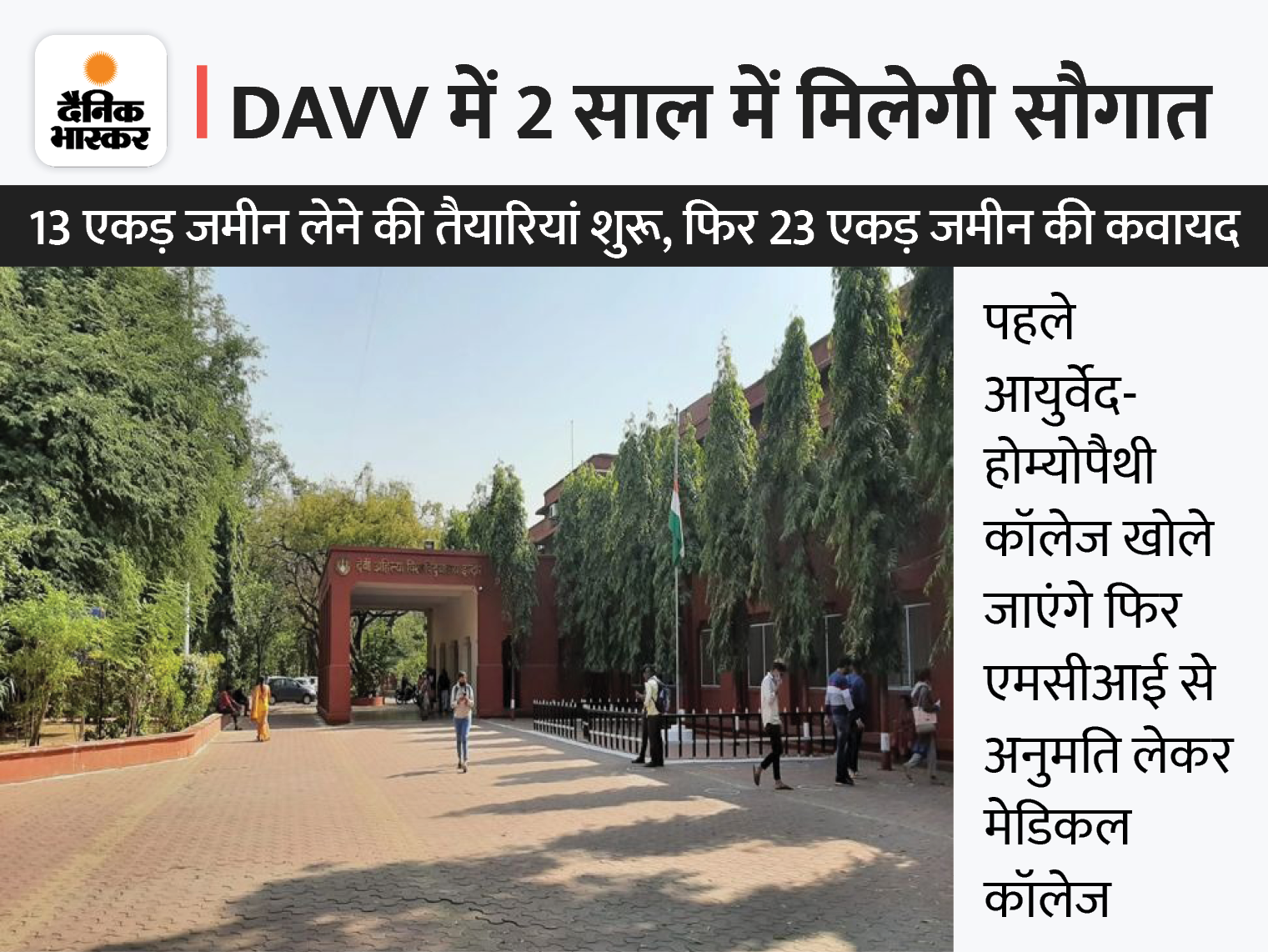 University will soon apply online for 13 acres of land | INDORE में एक ...