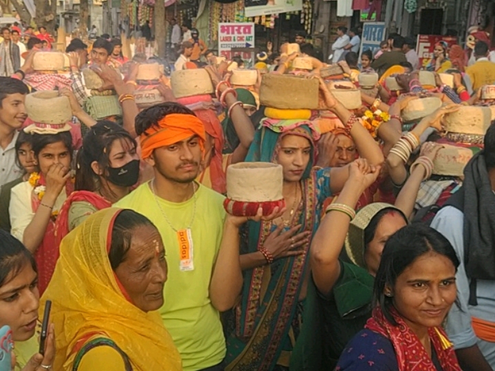Nishan Yatra of Khatu Shyam ji was welcomed in Chirawa | खाटू श्याम जी ...