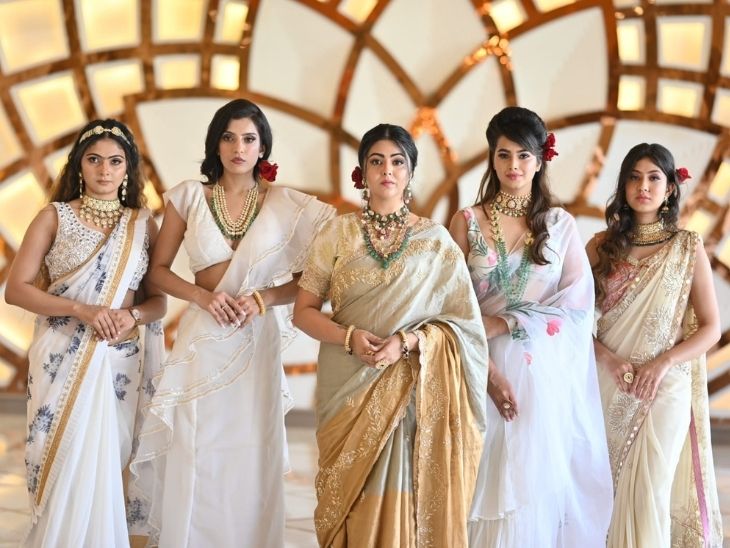 The outfits of the models got the impression of Rajasthani culture with ...