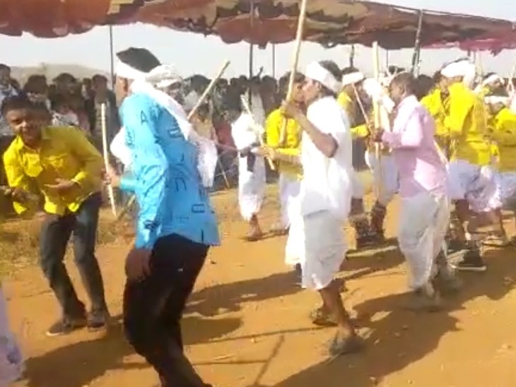 In Mahager, people of tribal society danced to the tune of traditional ...