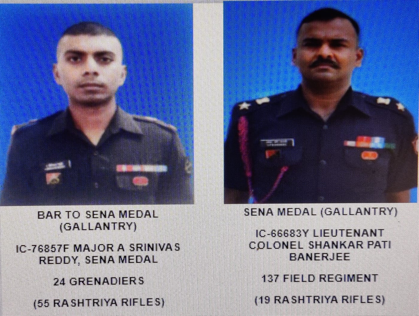 Jawans received gallantry awards, 14 Gallantry Sena Medals, 1 Yudh Seva ...