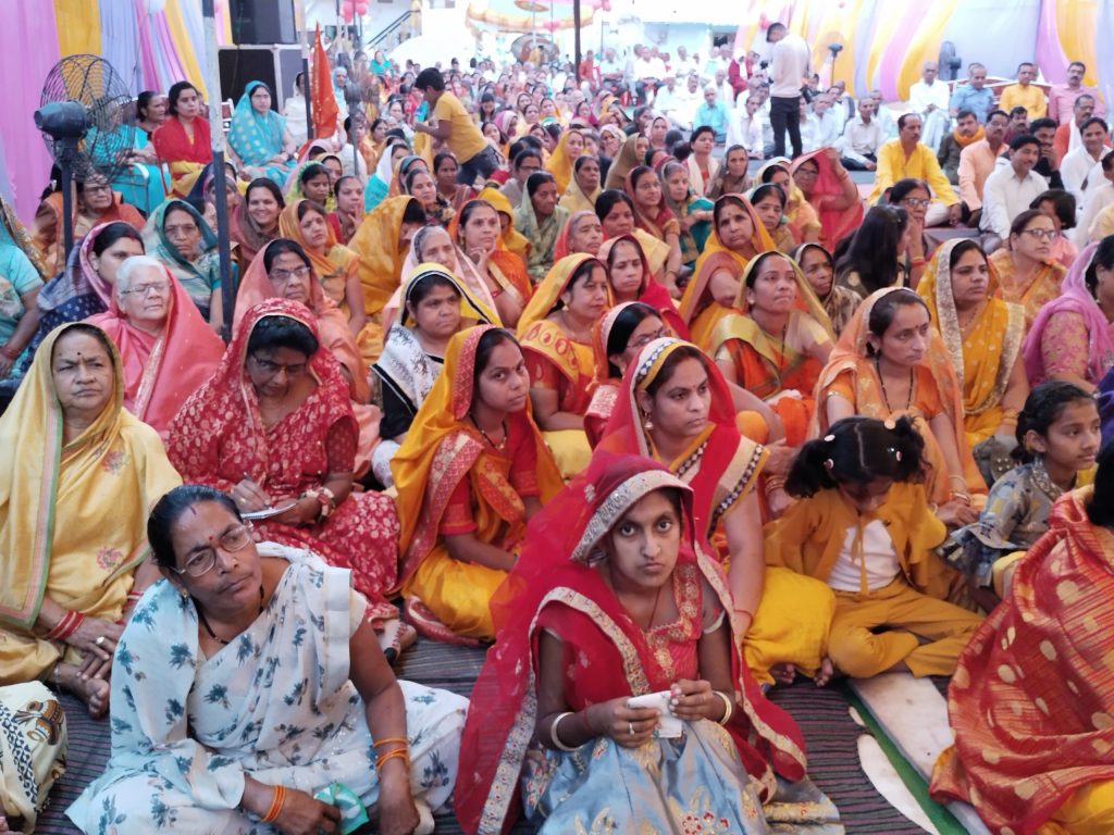 Hundreds of devotees are gathering daily from all over the district ...