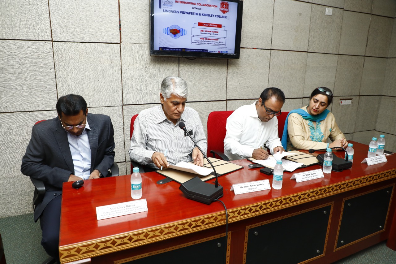 Canada Kensley College Student Can Study at Lingaya's Vidyapeeth ...