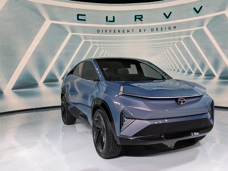 Tata Concept Curvv Electric SUV unveiled in India, to get petrol ...