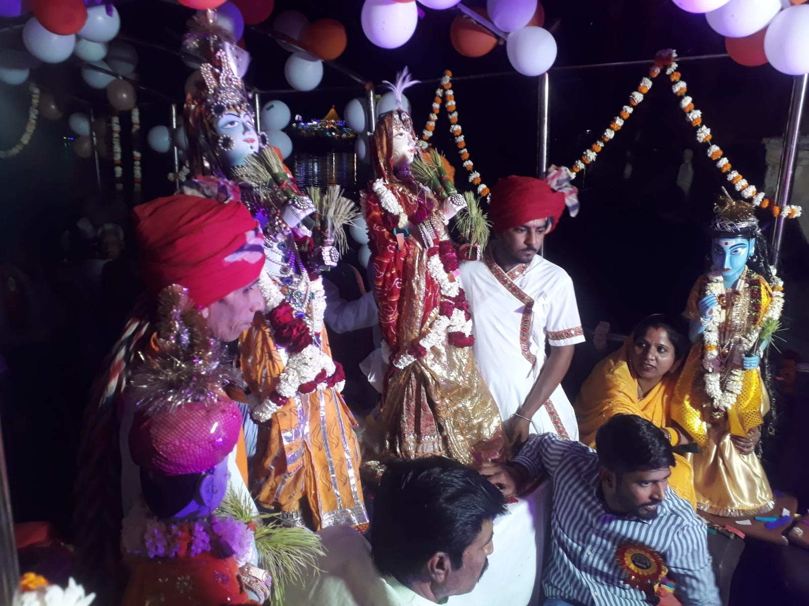 Farewell to Isar-Gangaur boating, beautiful boat decorated with flowers ...