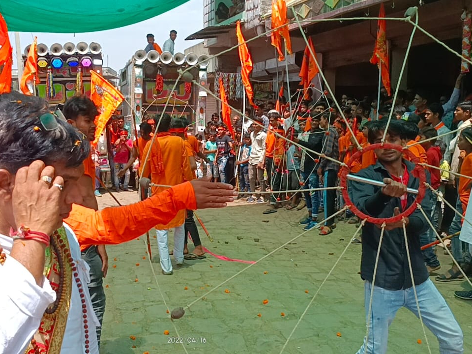 Flag banners and saffron flags were put up everywhere, Kavi Sammelan ...