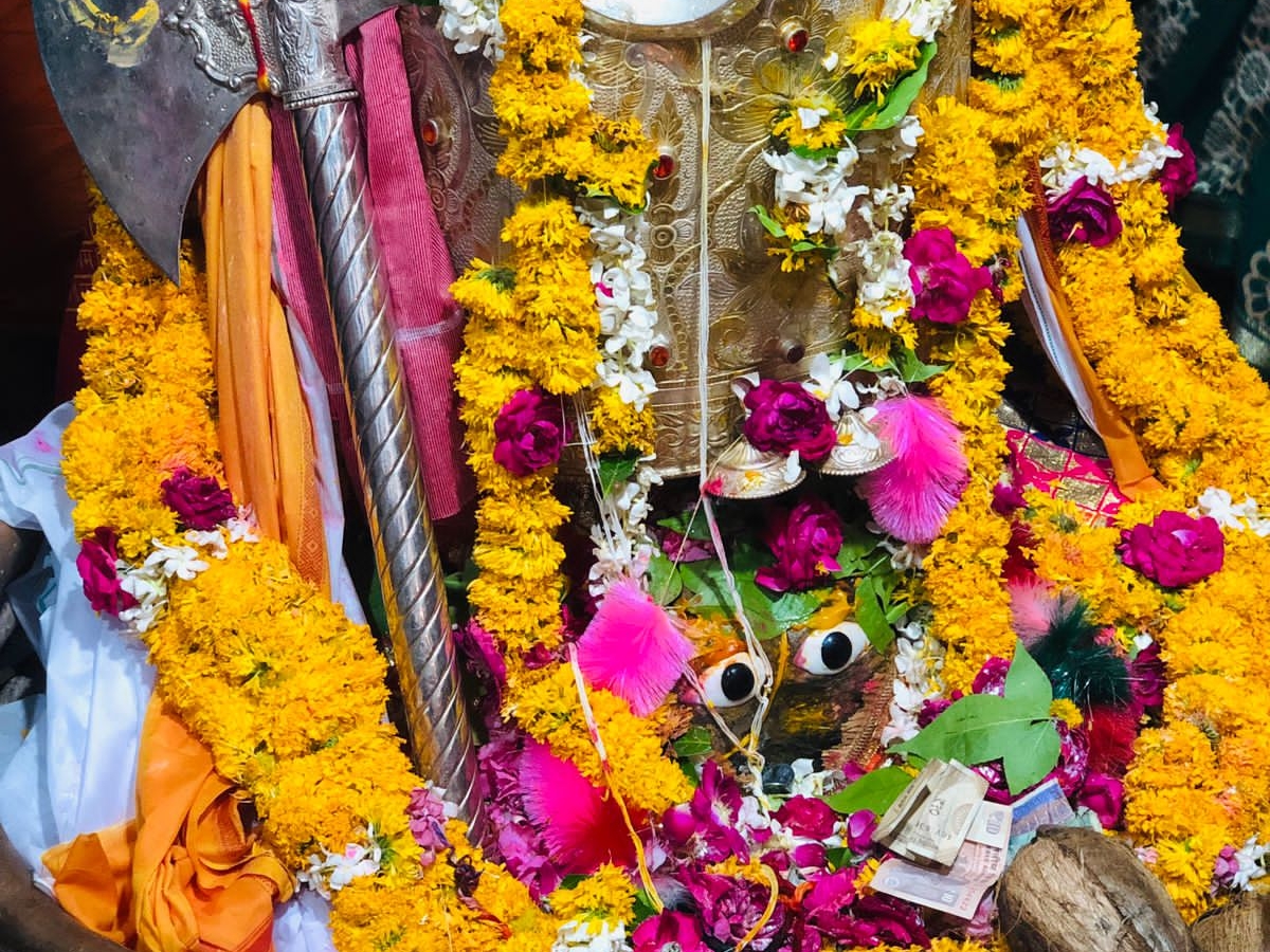 Rising the princely flag in Parashuram Mahadev, worshiping by doing ...
