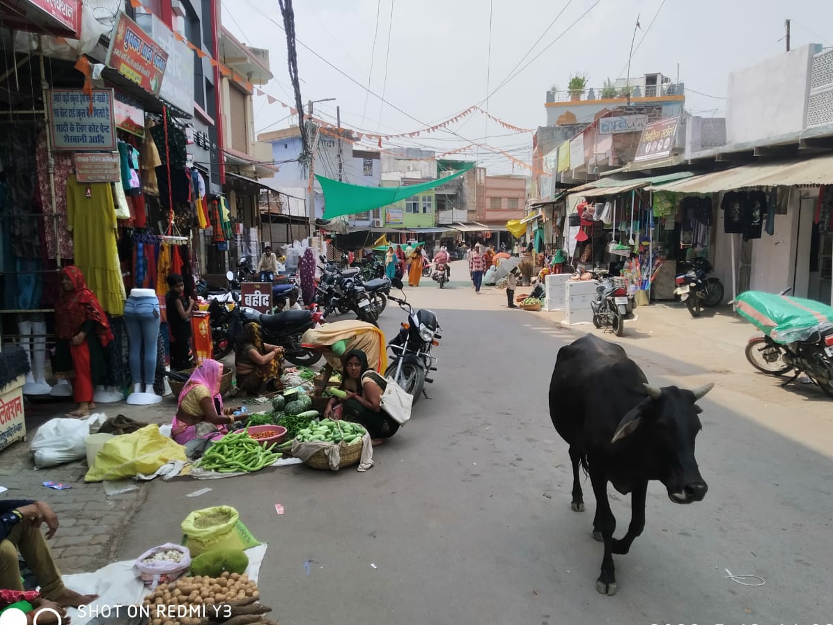 Silence in the weekly Haat market, vegetable vendors sitting all day ...