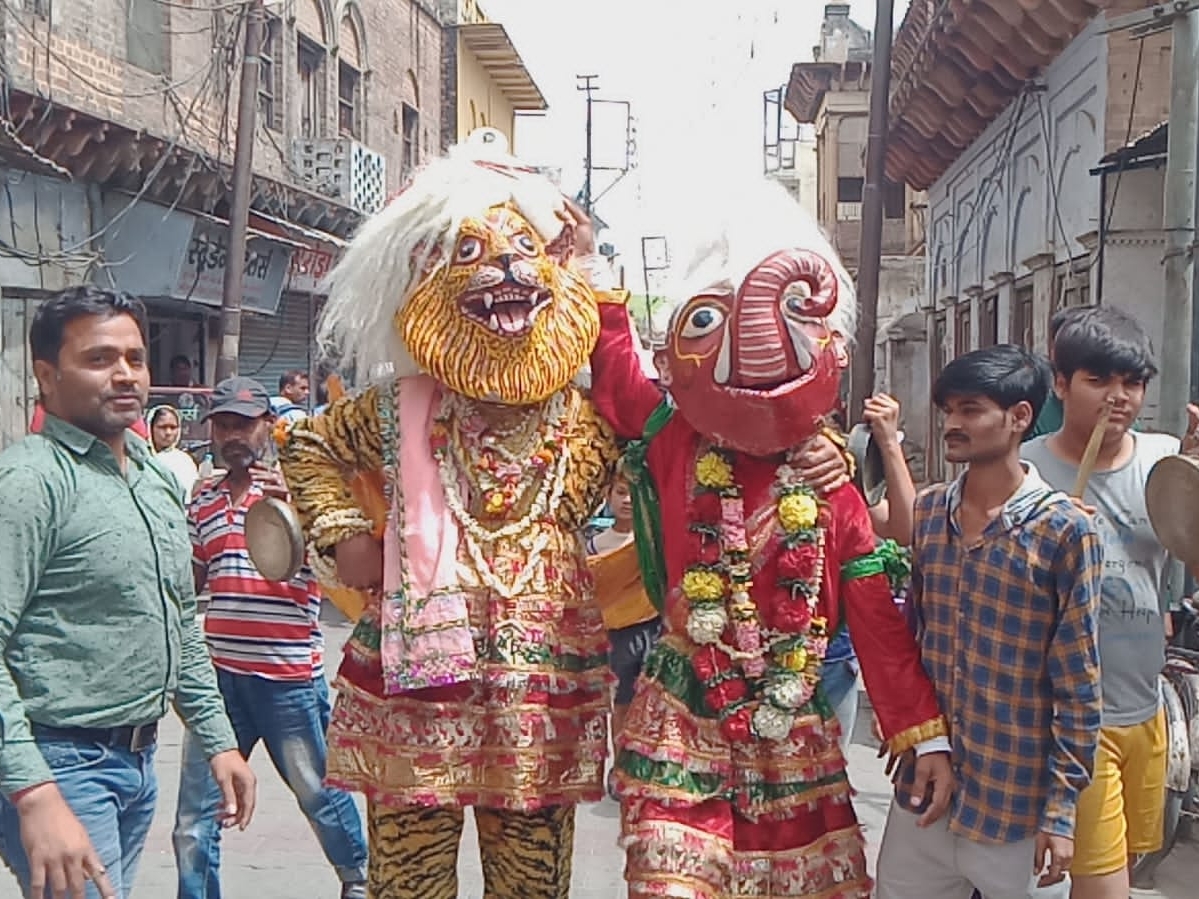 In the city of Banke Bihari, the forms of Lord Ganesh and Varahadev ...
