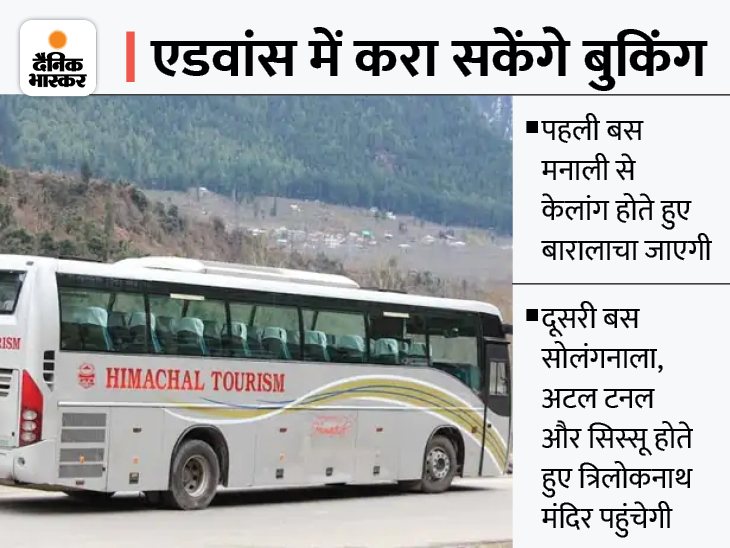 HPTDC started deluxe bus service for Baralacha and Triloknath temple ...