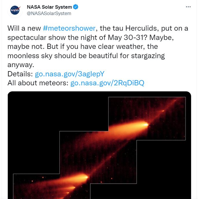 Hercules meteorites will rain on the night of 30-31, NASA claims ...