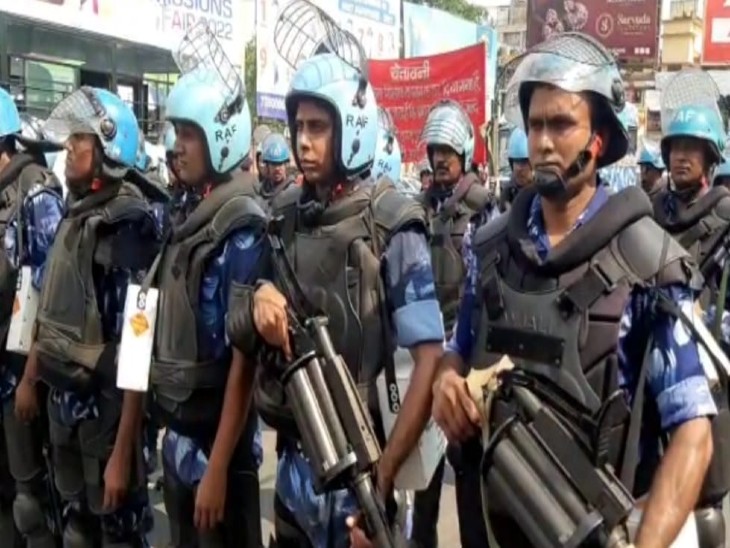 Organizations appealed, police and RAF equipped with tear gas water ...