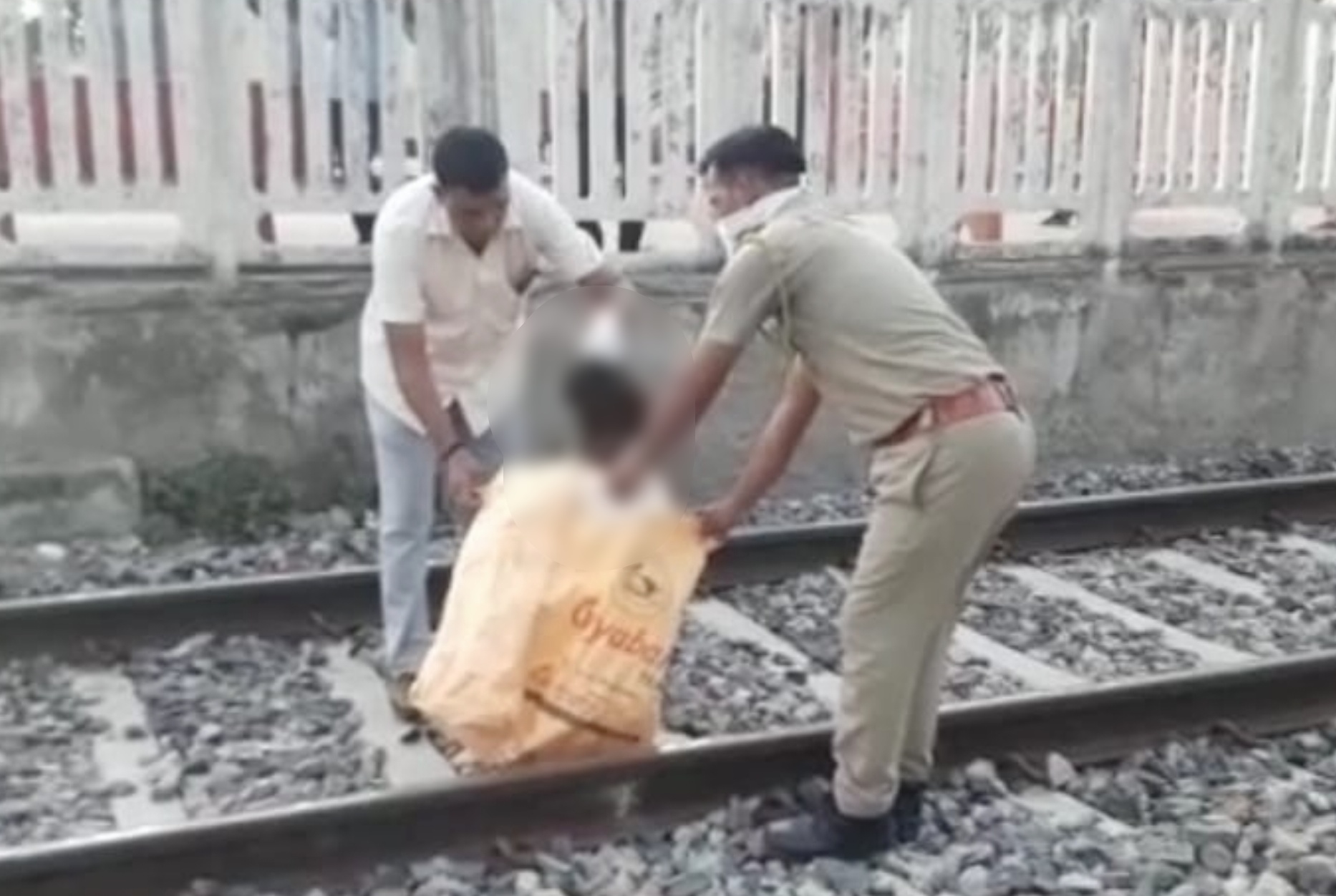 Youth caught in high speed goods train, dead body scattered in many ...