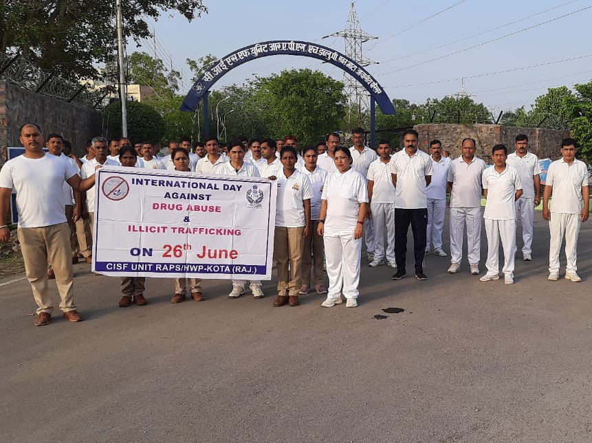 CISF officers and jawans took out awareness rally | अंतर्राष्ट्रीय नशा ...