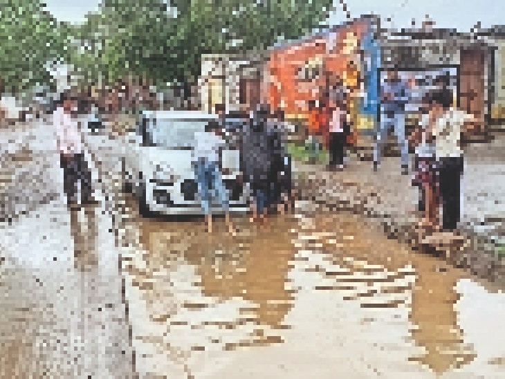 7 hours of drizzle, incomplete road increased the trouble of passers-by ...