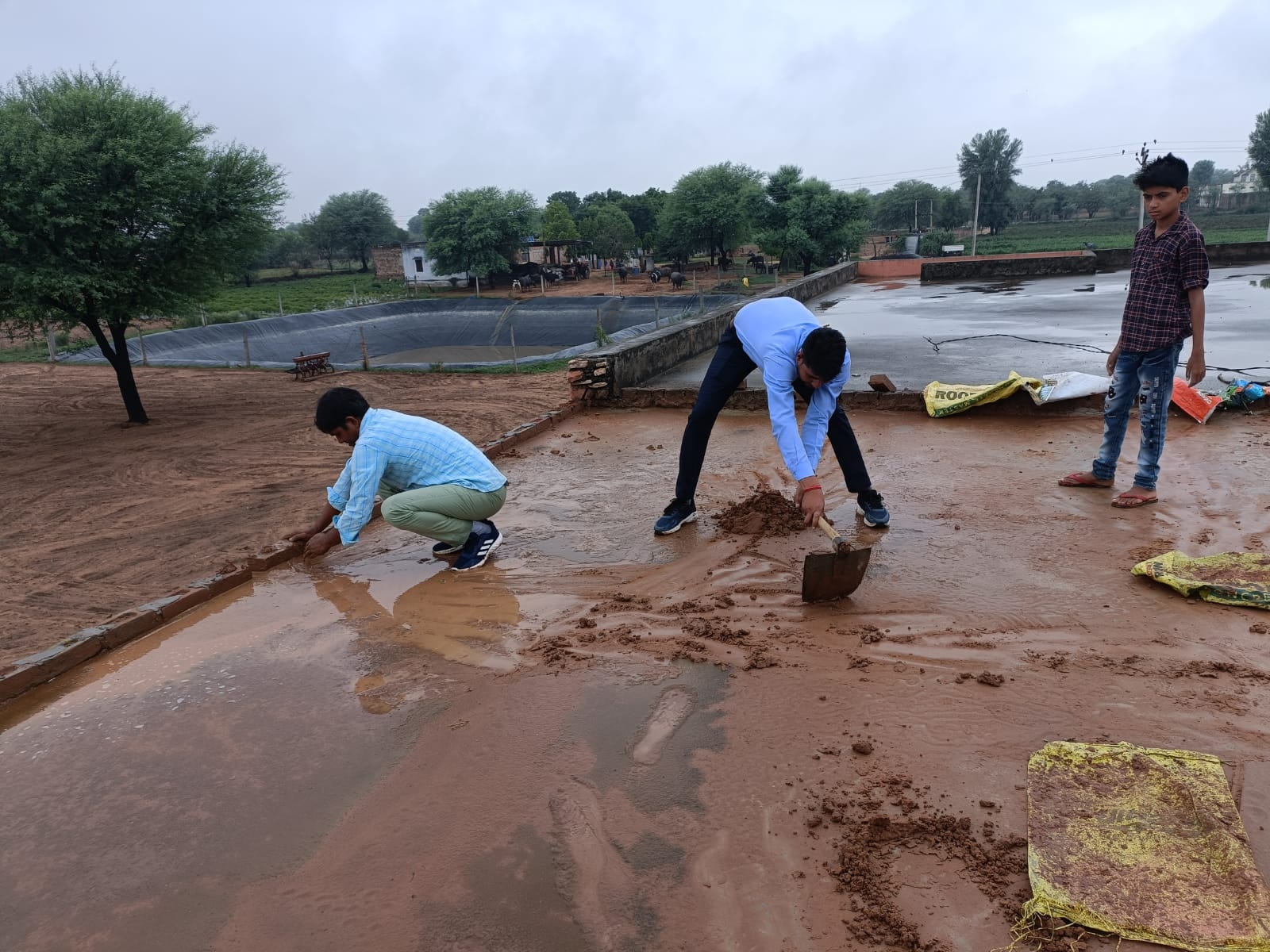 The dilapidated condition of the school rooms, water dripping from the ...