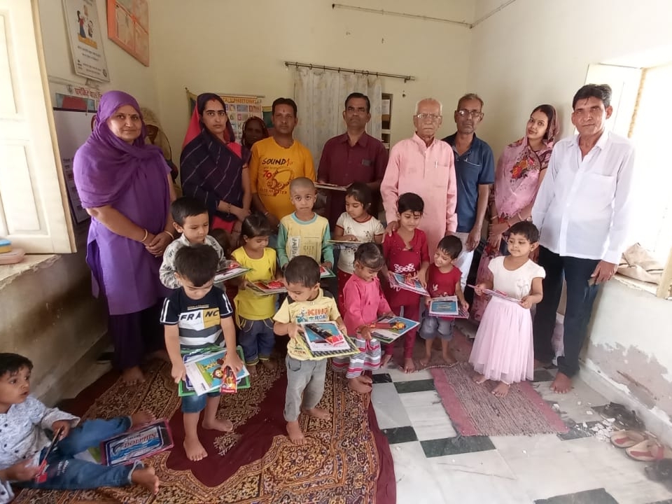 Text material presented to children at Anganwadi center in Laxmangarh ...