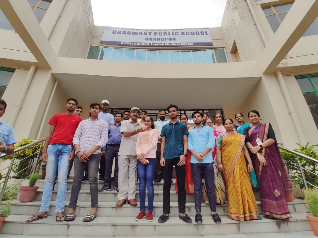 Shalini Rajput was the first by securing 93% in Bhagwant Public School ...