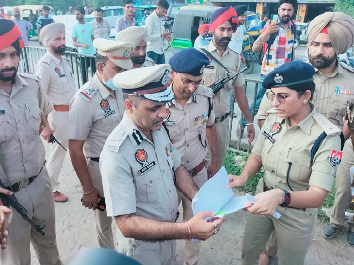 ADGP checks on blockades of Ludhiana city | ADGP राम सिंह का लुधियाना ...