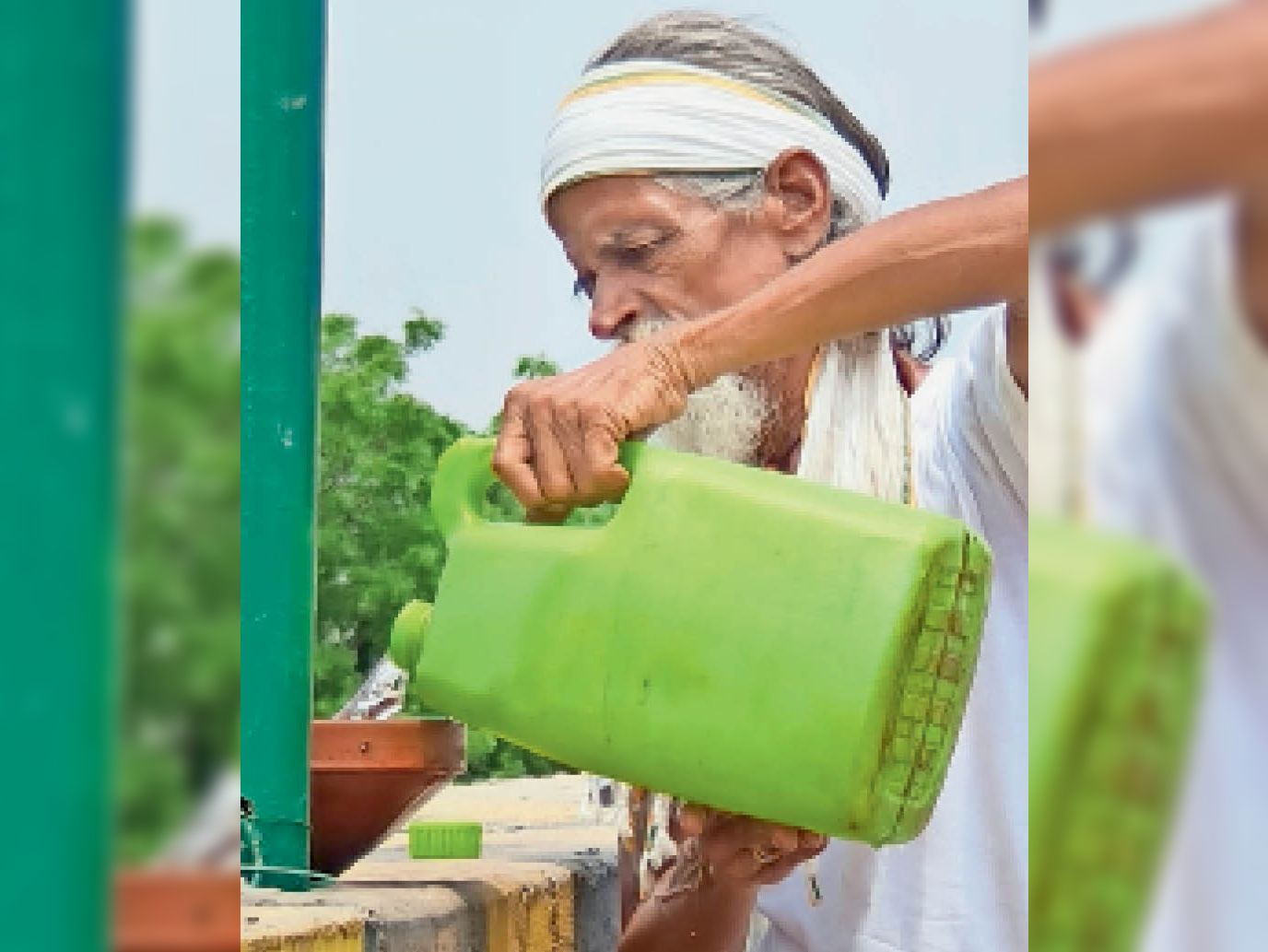 65-year-old Akharam, who has been serving 40 birds by pouring water on ...