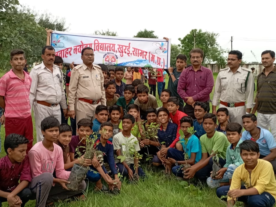 Plantation program was held at various places in Bina and Khurai, in ...