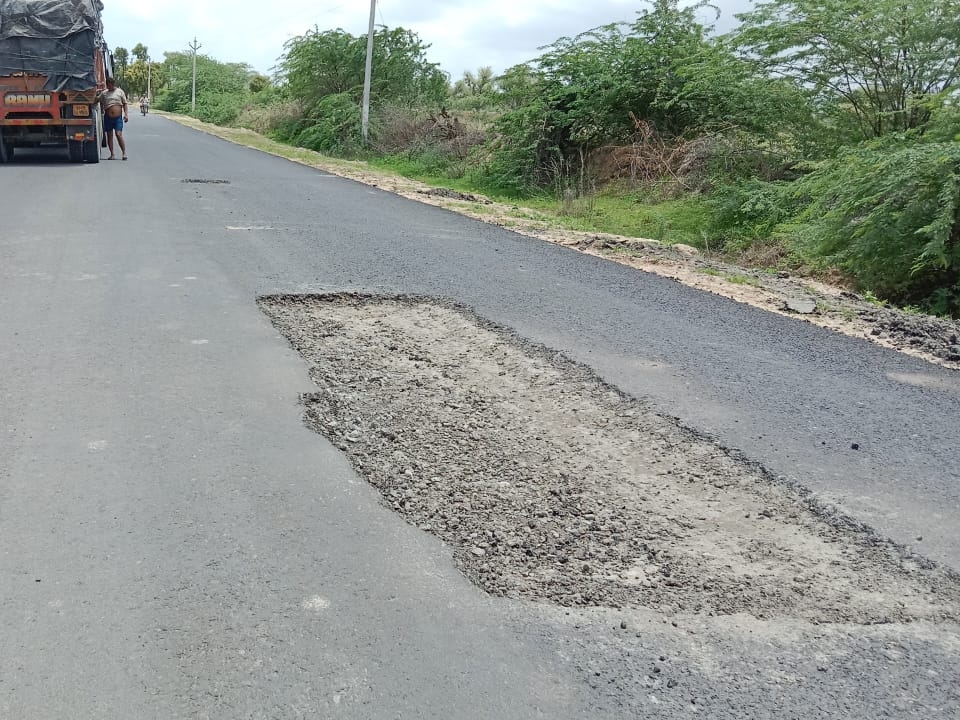 Before the completion of the Nimbol asphaltization road construction ...