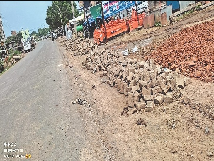The paver blocks installed on Susner Marg are broken, while they are ...