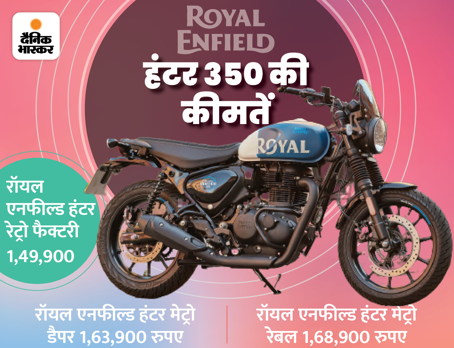 Royal Enfield Hunter 350 Price | Royal Enfield Hunter 350 Mileage ...