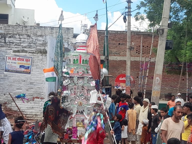 The people of the Muslim community took out a tajiya procession by ...