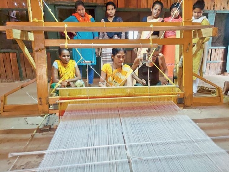 36 tribal women of Bastar will become weavers, along with cocoon ...