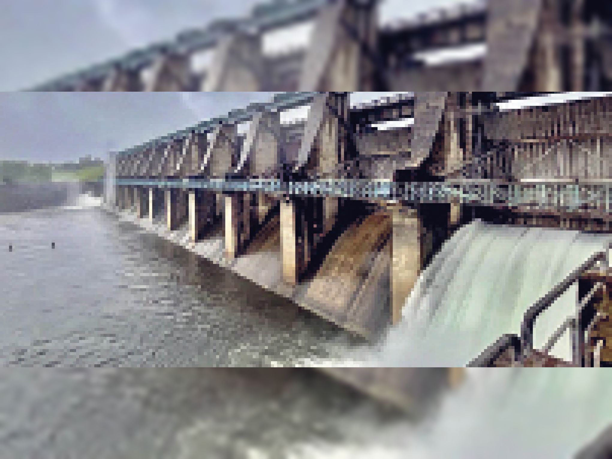 2 gates of the second big som kamla amba dam of the division opened up ...